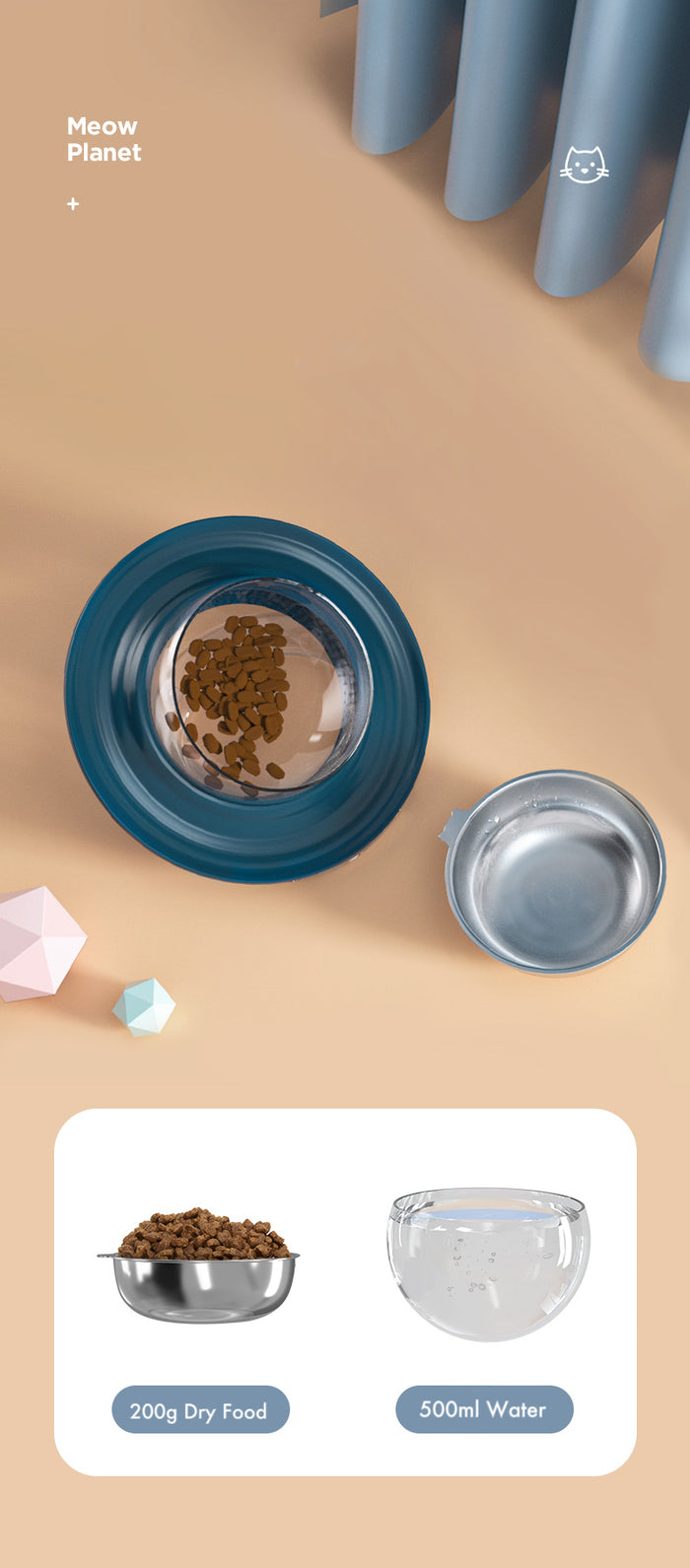 EZ Cat Space Theme Non-Slip Feeder